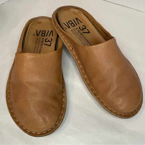 Vibae | Shoes | Viba Womens Roma Mule Slipper Size 37 Tan Leather ...